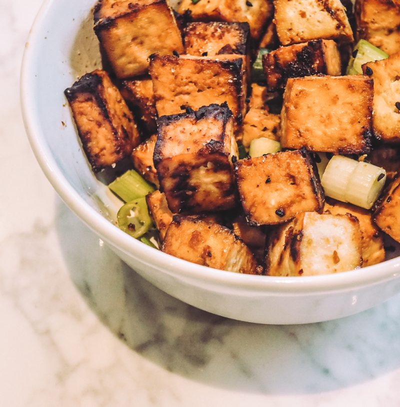 Delicious Asian Garlic Tofu with Tamari Glaze in 4 Steps